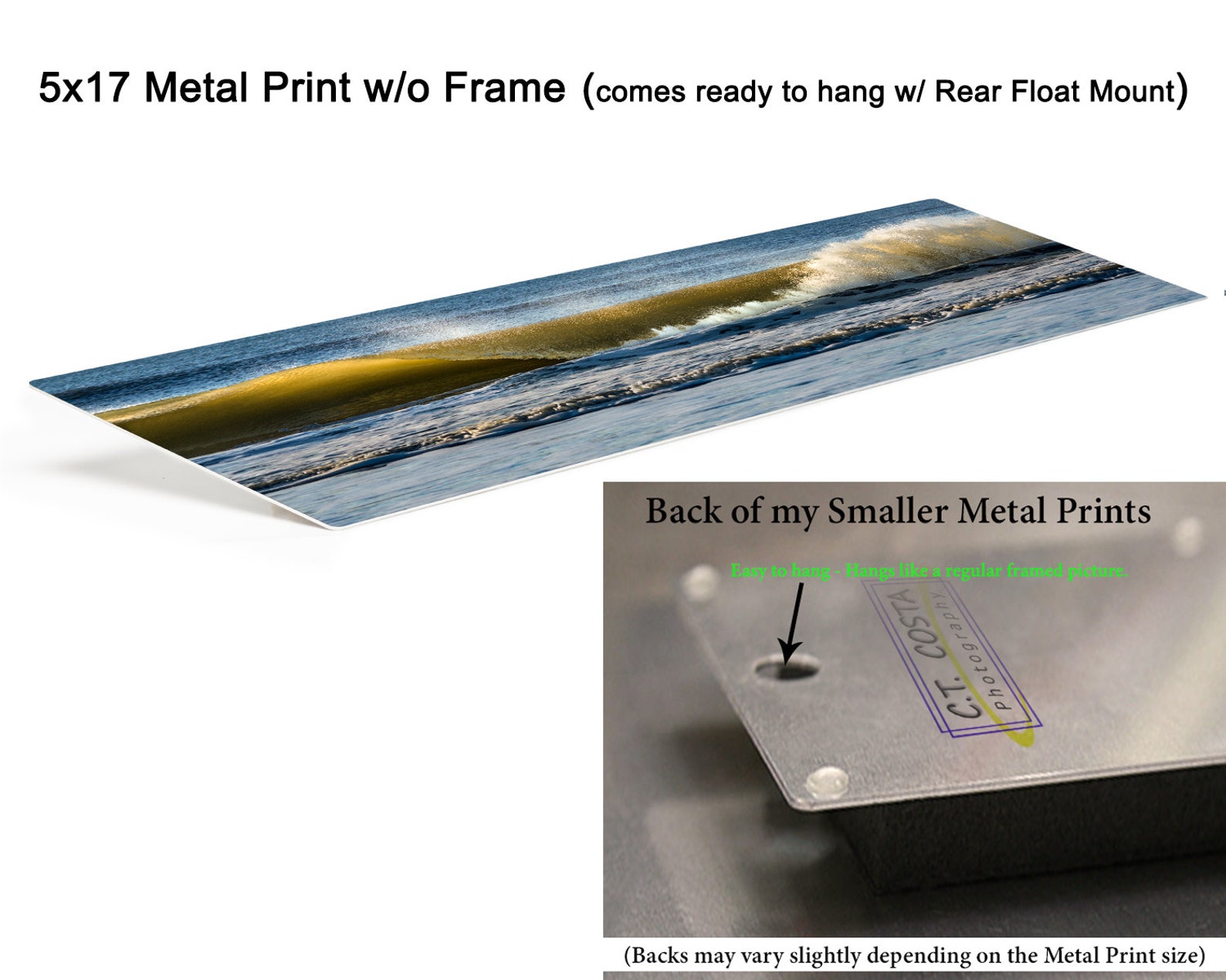 Ocean Wave Seascape Art on Metal, Photo Metal Print, Limited Edition ...