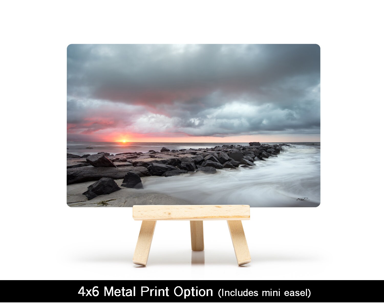 Metal Seascape Print Beach Jetty Sunrise Photo Ocean City NJ - Etsy
