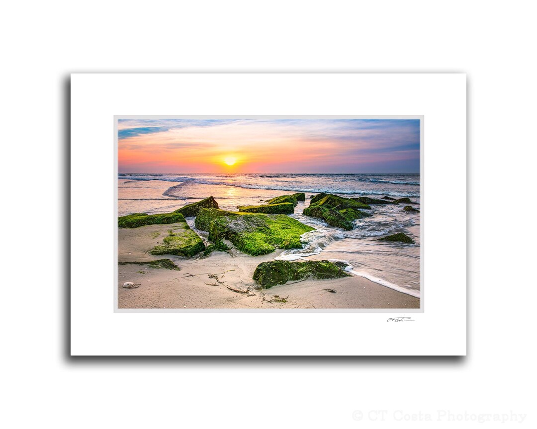 Beach Jetty Rocks Sunrise Photo From Long Beach Island, Harvey Cedars ...