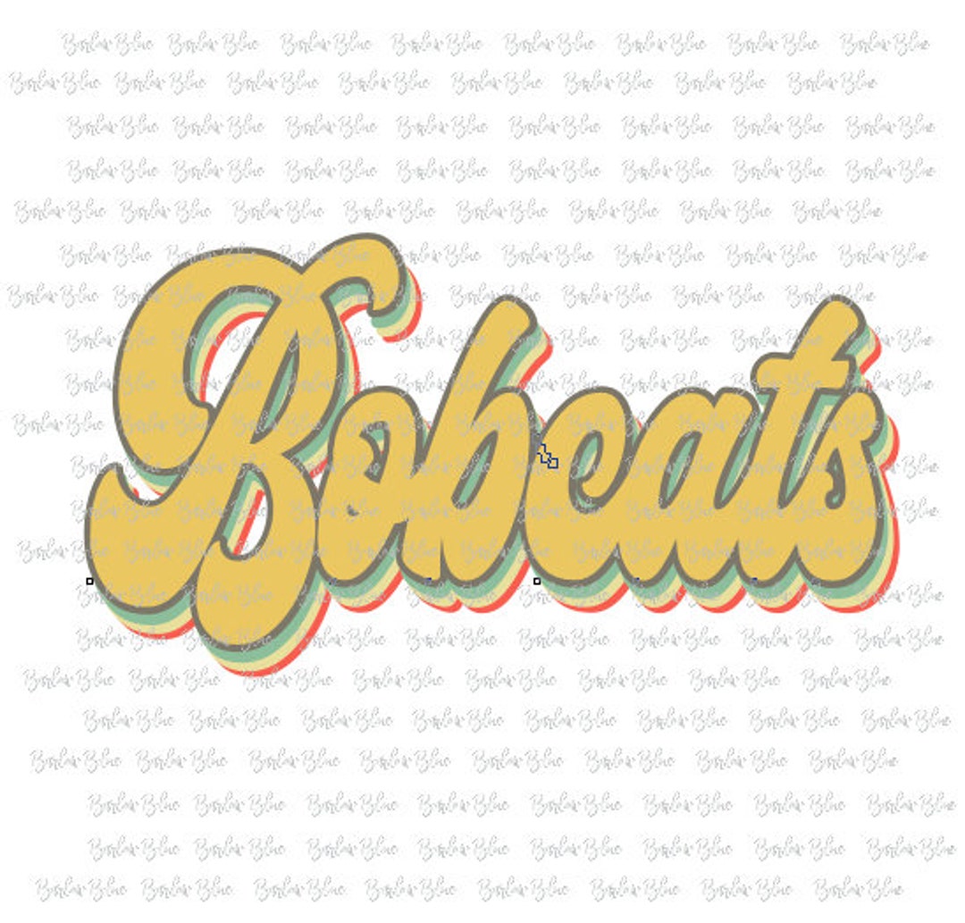 Bobcats Retro Letters Sublimation Design Download PNG. Can Do Any Word ...