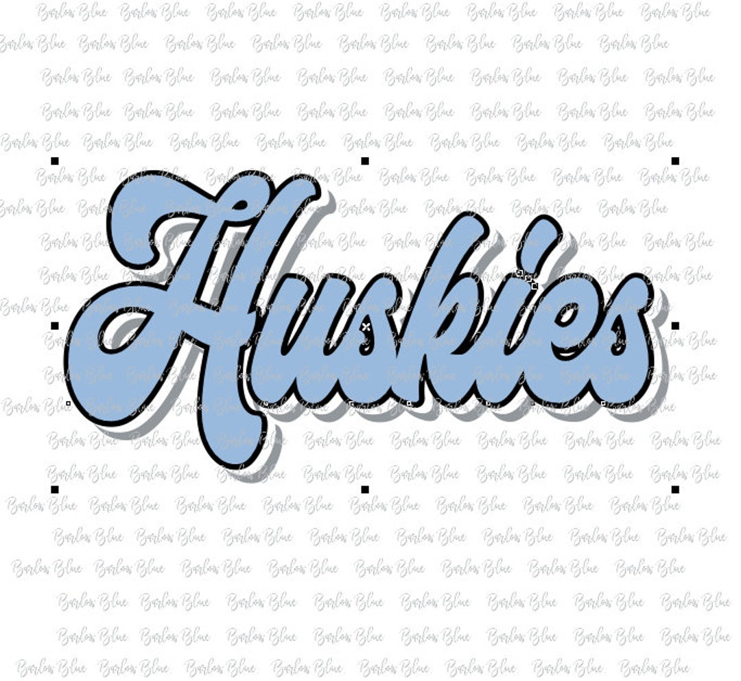 Huskies Retro Letters Sublimation Design Download PNG. Can Do Any Word ...