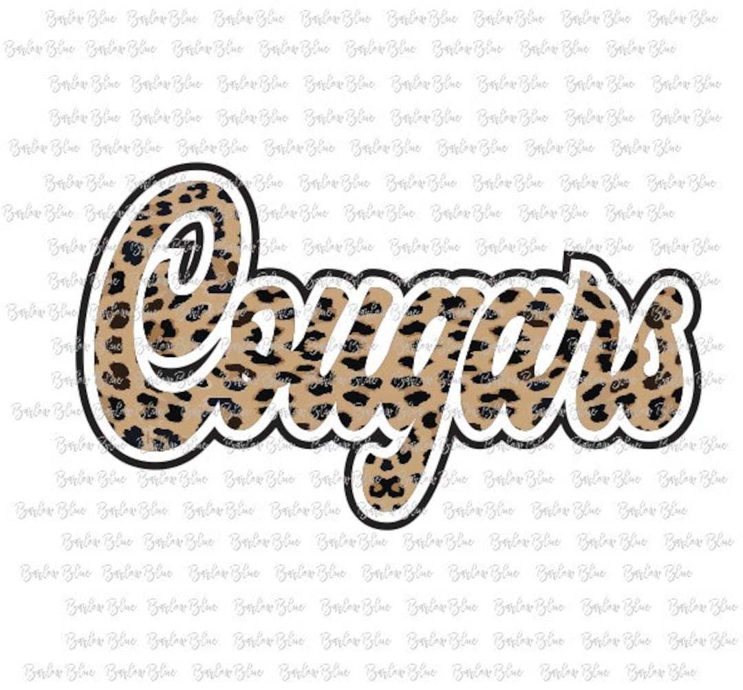 Cougars Leopard Letters Sublimation Design Download PNG. Can Do Any ...