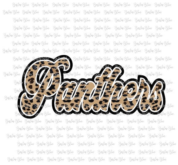 Panthers Leopard Letters Sublimation Design Download PNG. Can - Etsy