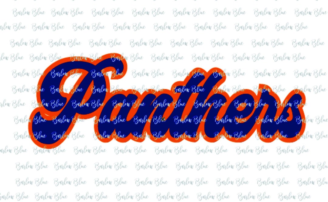 Panthers Retro Letters Sublimation Design Download PNG. Can Do Any Word ...