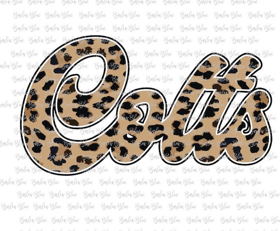 Colts Leopard Cheetah Letters Sublimation Design Download PNG. | Etsy