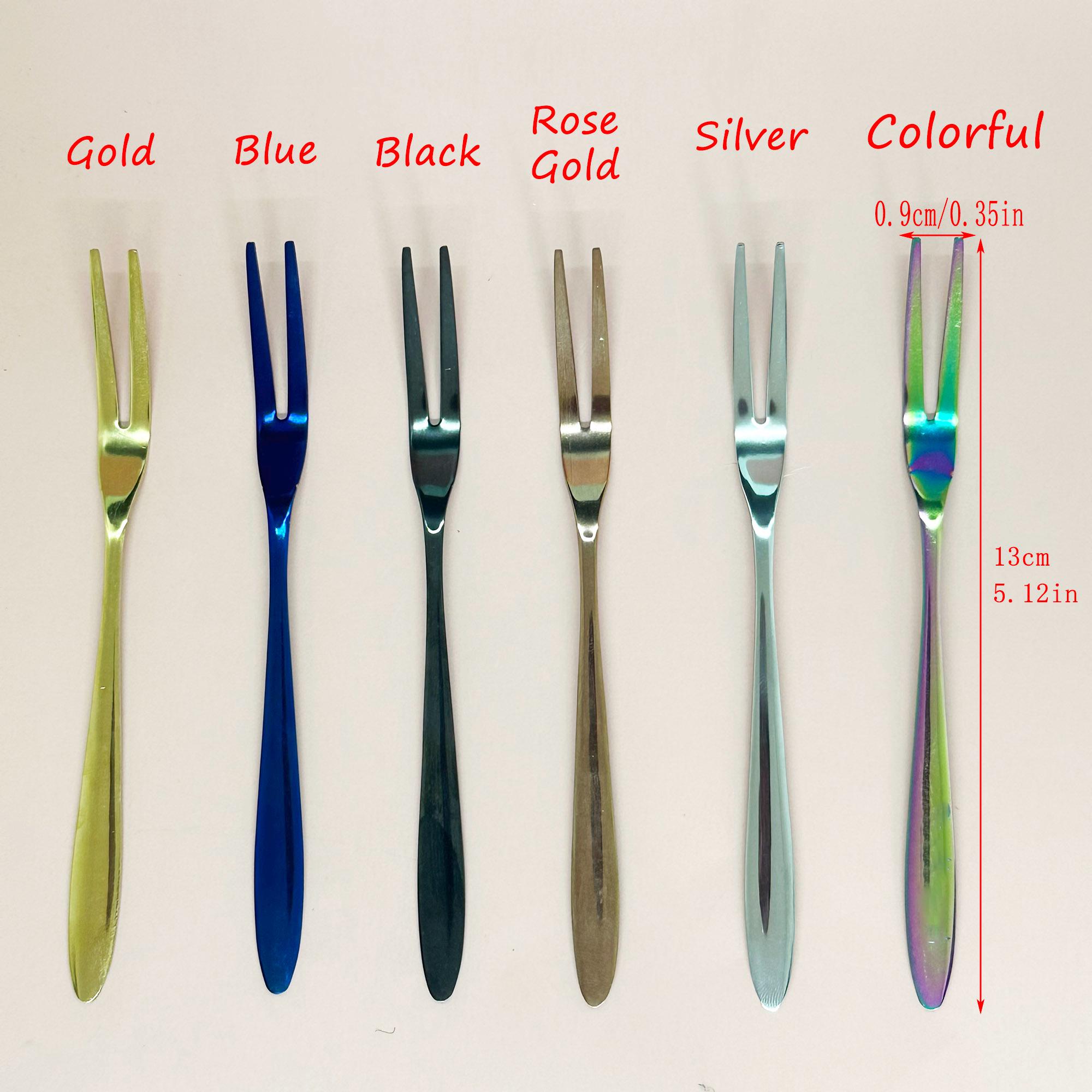 Personalized Stainless Steel Dessert Fork,custom 5 Color Styles Small ...