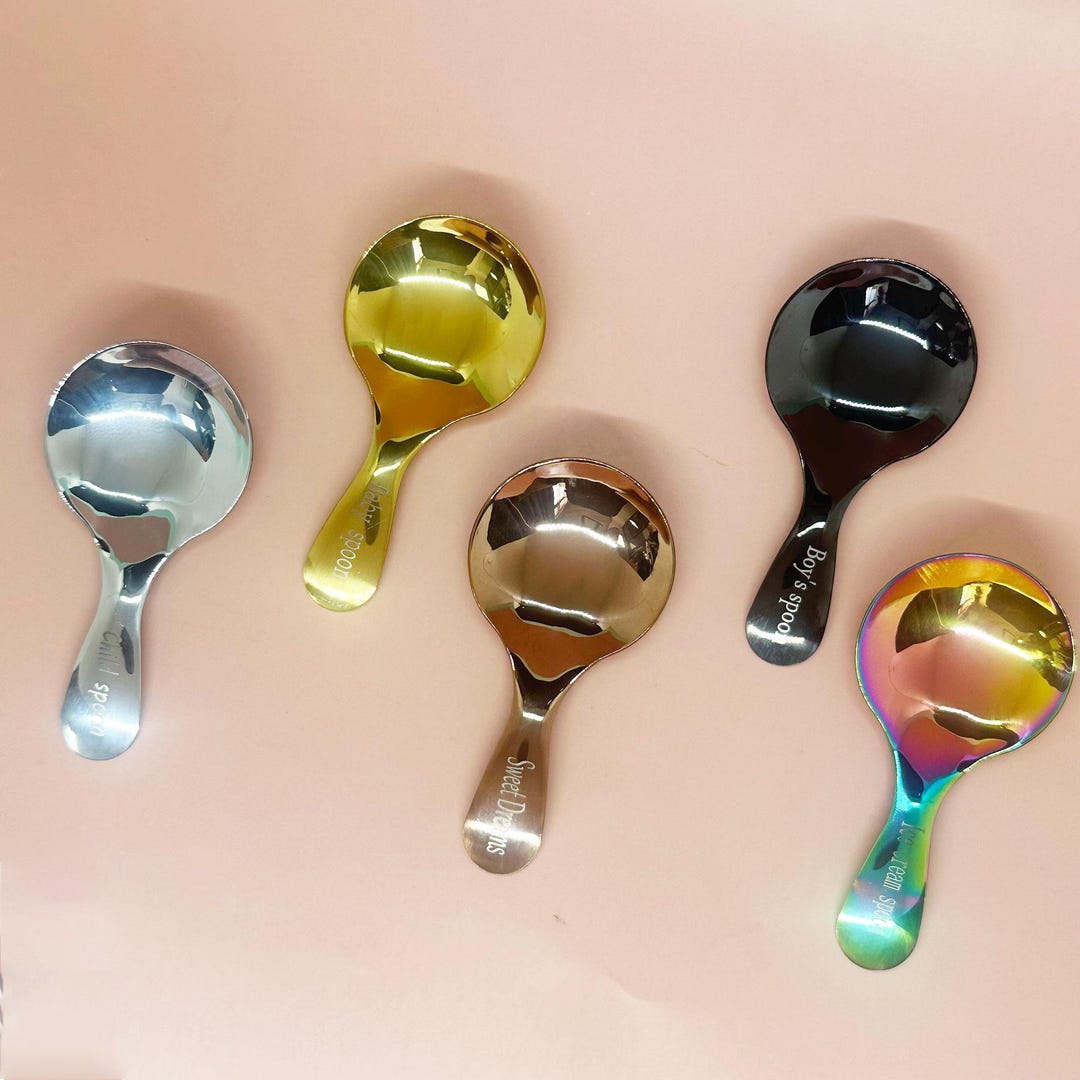 Personalized Engraved Spoon,stainless Sheel Children Ice Cream Spoon ...