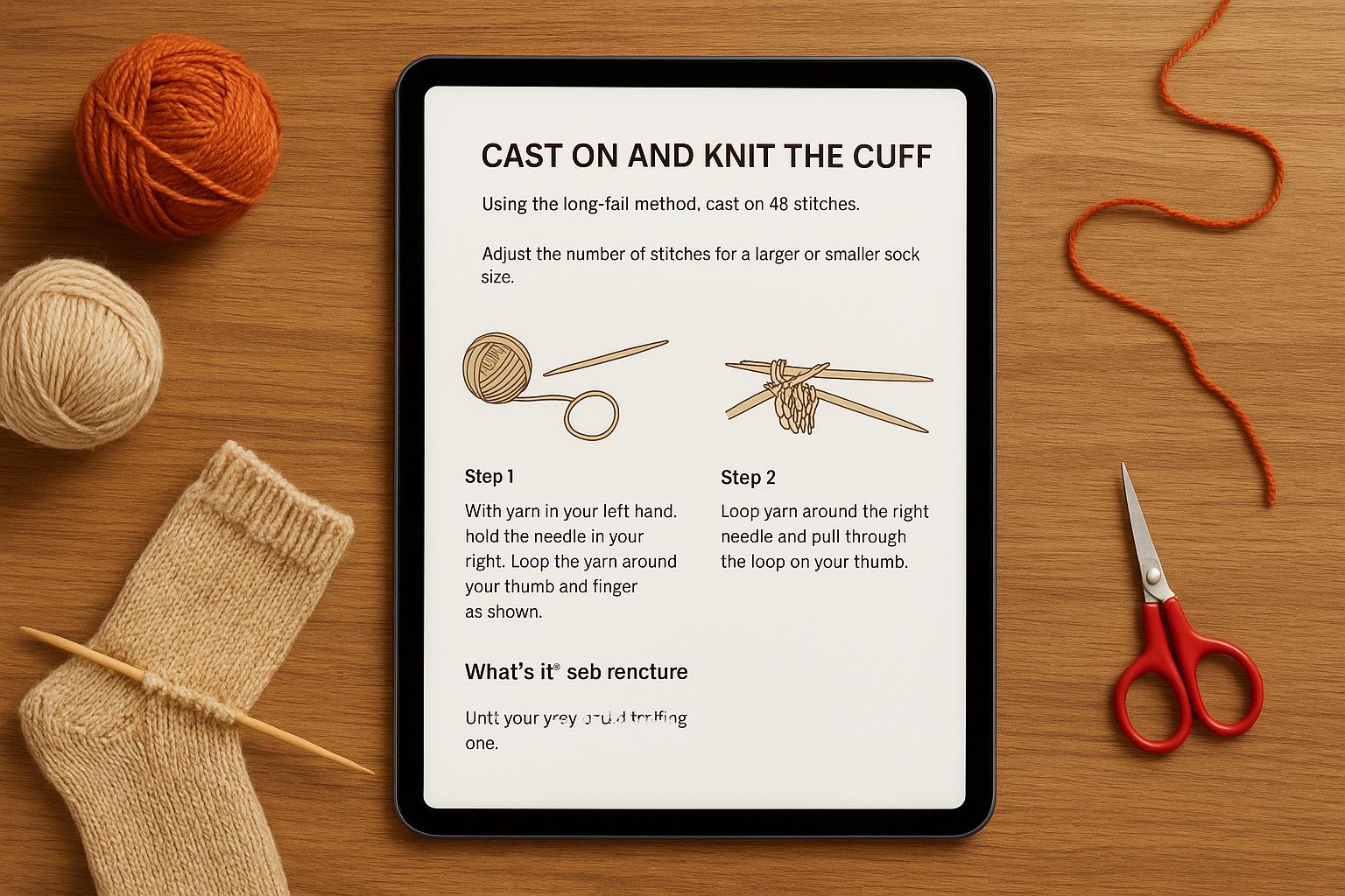 Beginner Sock Knitting Guide: Easy Step-by-step PDF Pattern - Etsy