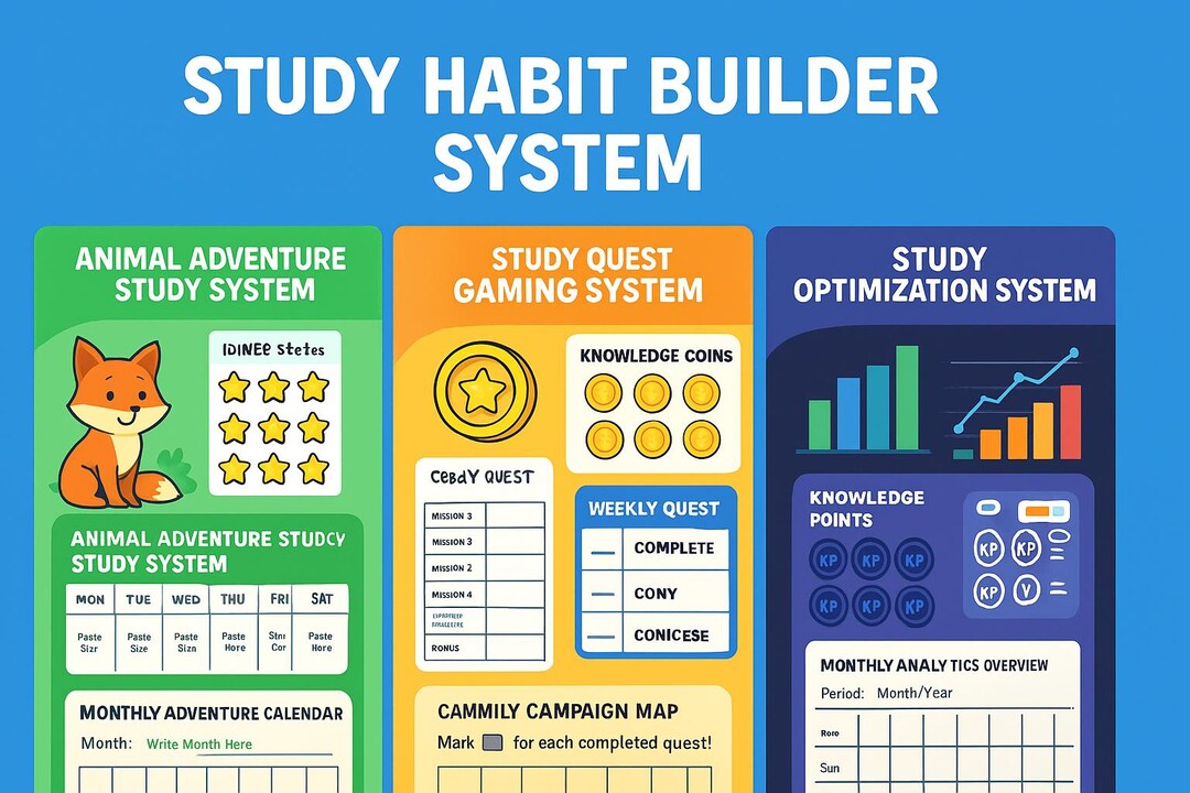 Printable Study Habit Builder: Homework Tracker for Kids & Teens ...