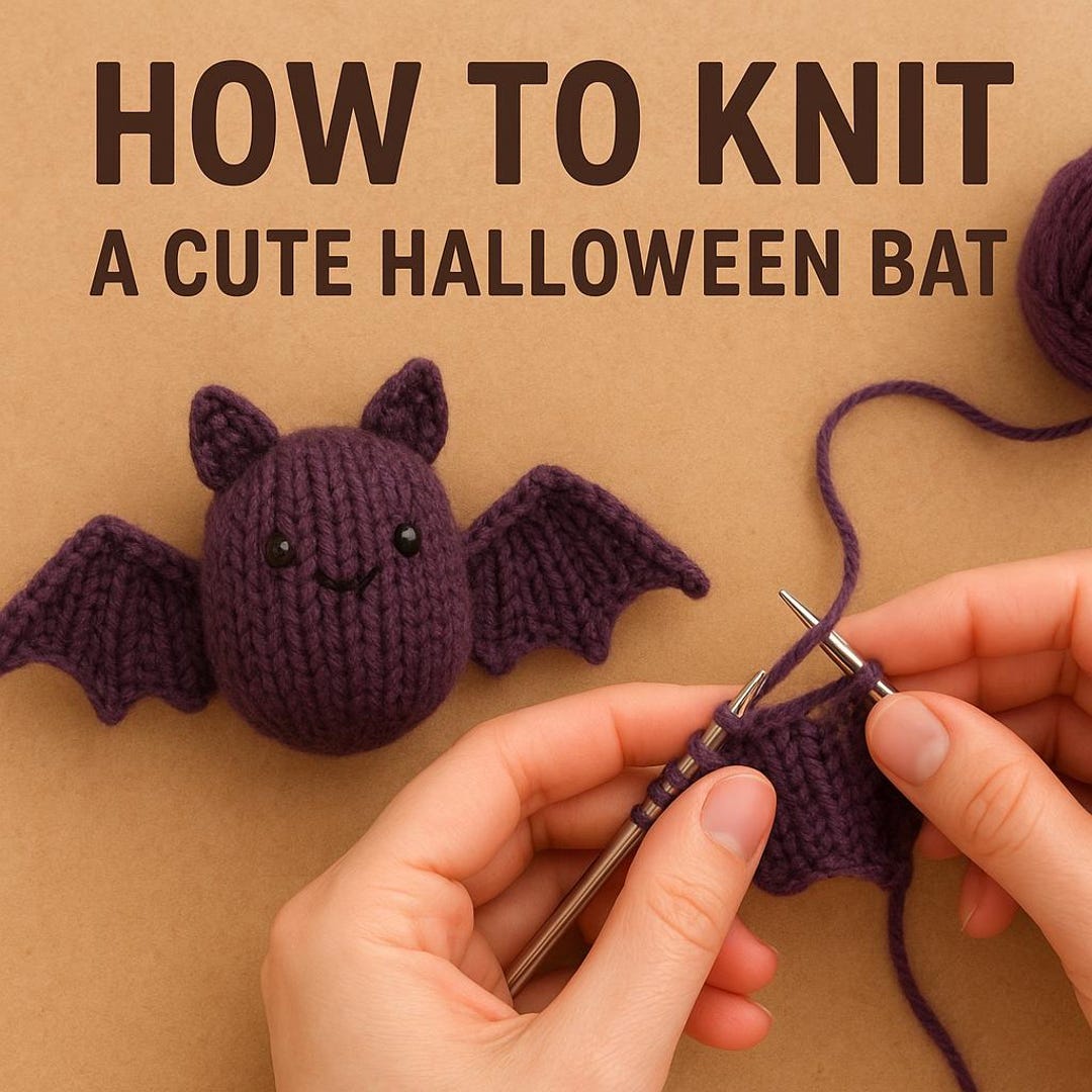 Halloween Bat Knitting Pattern: Beginner-friendly Plush Toy (PDF) - Etsy