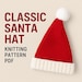 Santa Hat Knitting Pattern PDF | Easy Christmas Hat Tutorial - Etsy