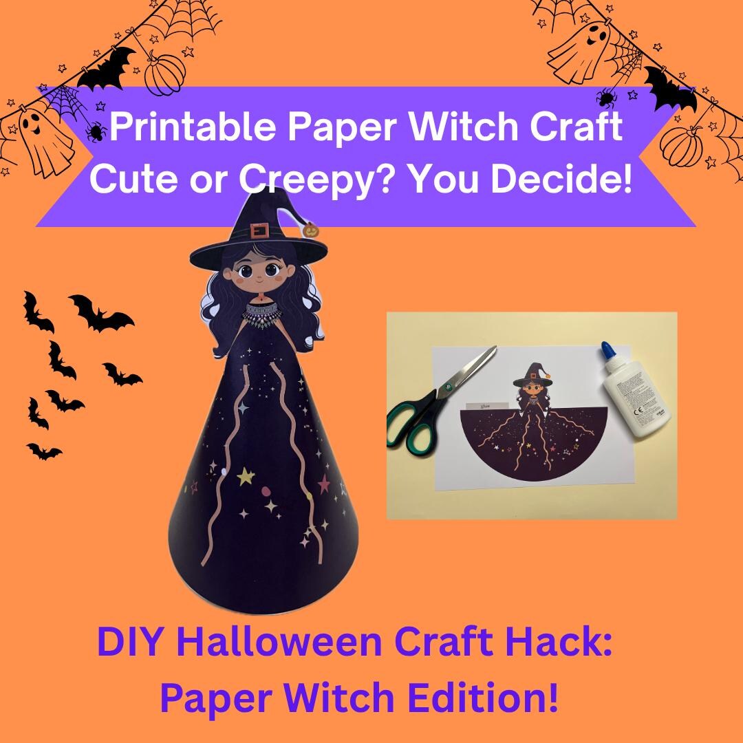 Printable Witch Paper Craft: DIY Halloween Decoration (PDF) - Etsy