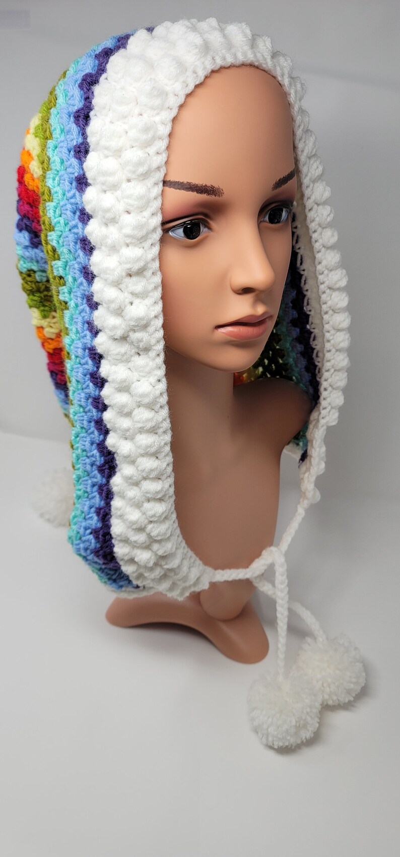 Crochet Rainbow Hood - Etsy