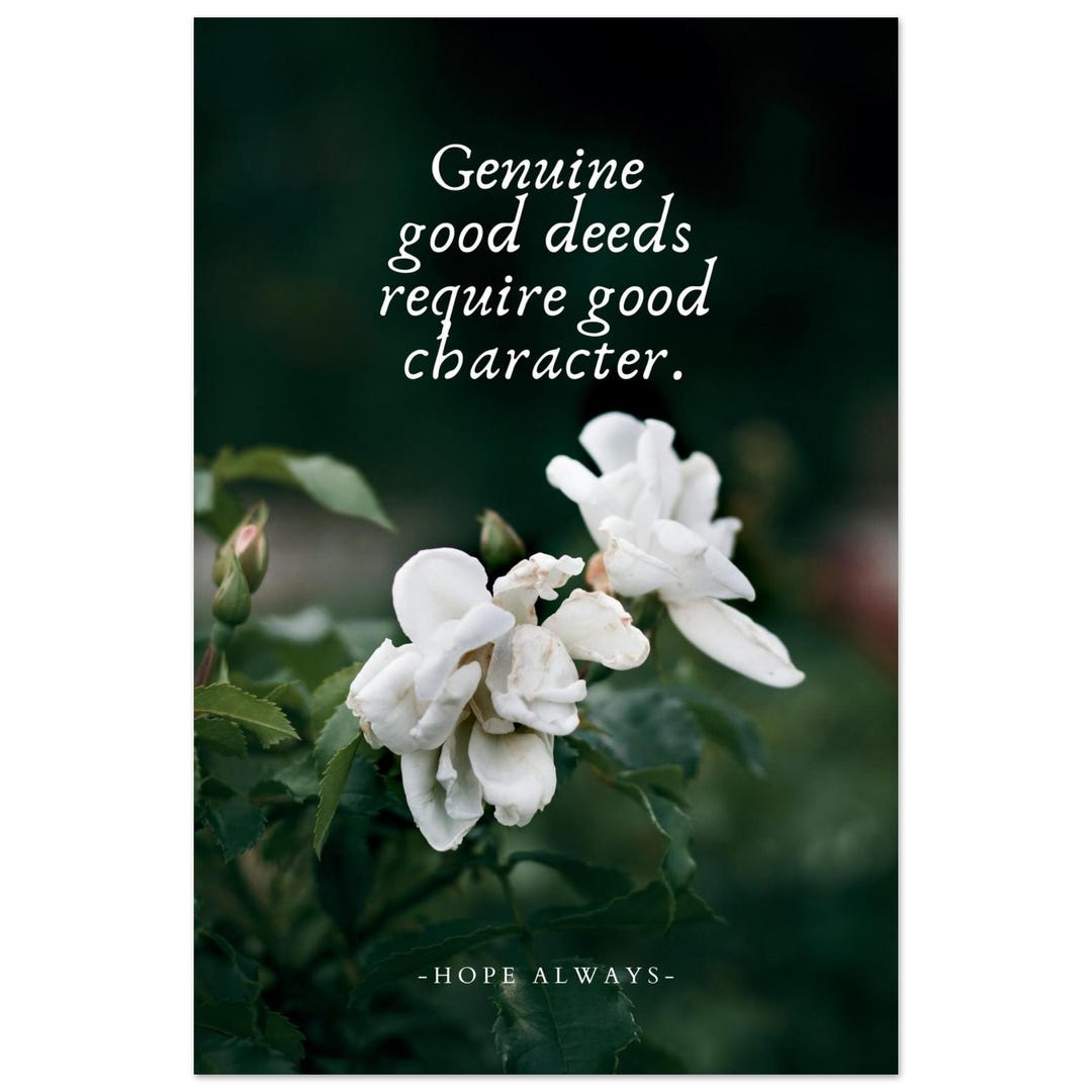 Good Deeds Good Character Wall Poster, Inspirational and Motivational ...
