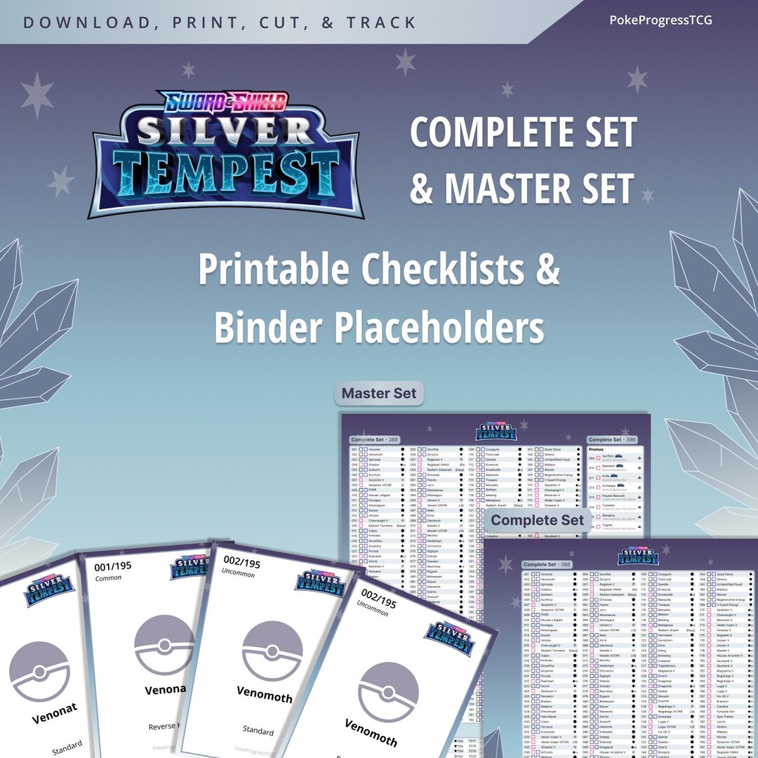 Sword and Shield | Silver Tempest - Master Set & Complete Set ...