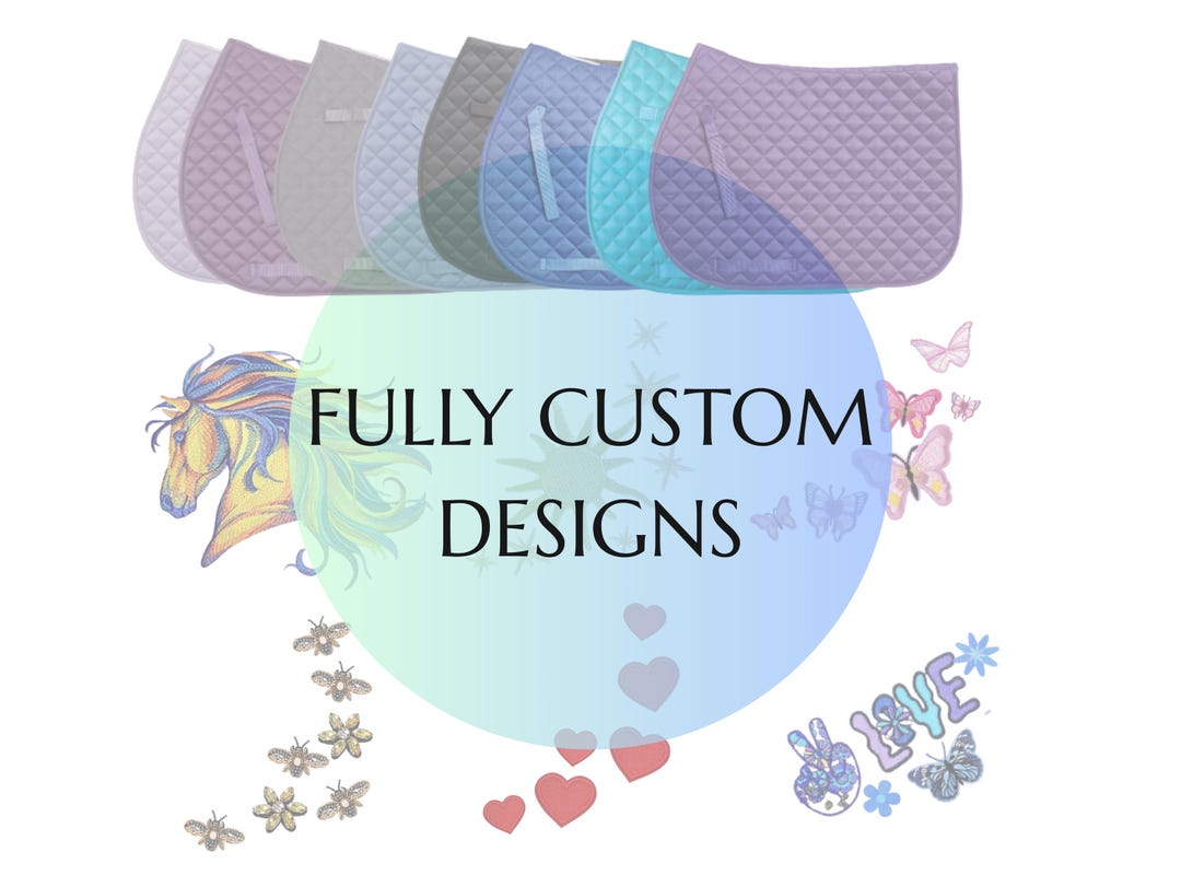 Fully Custom Saddle Pad – Choose Color, Trim & Unique Design or Design ...