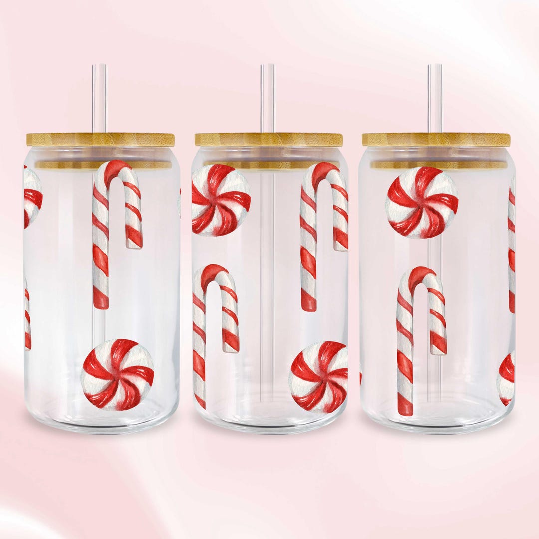Peppermint Wrap - Full Color UV DTF Wrap Easy Apply Permanent Transfers ...