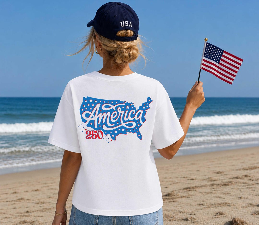 America Map 250 - Full Color Vibrant Ready-to-press DTF Transfer - Etsy