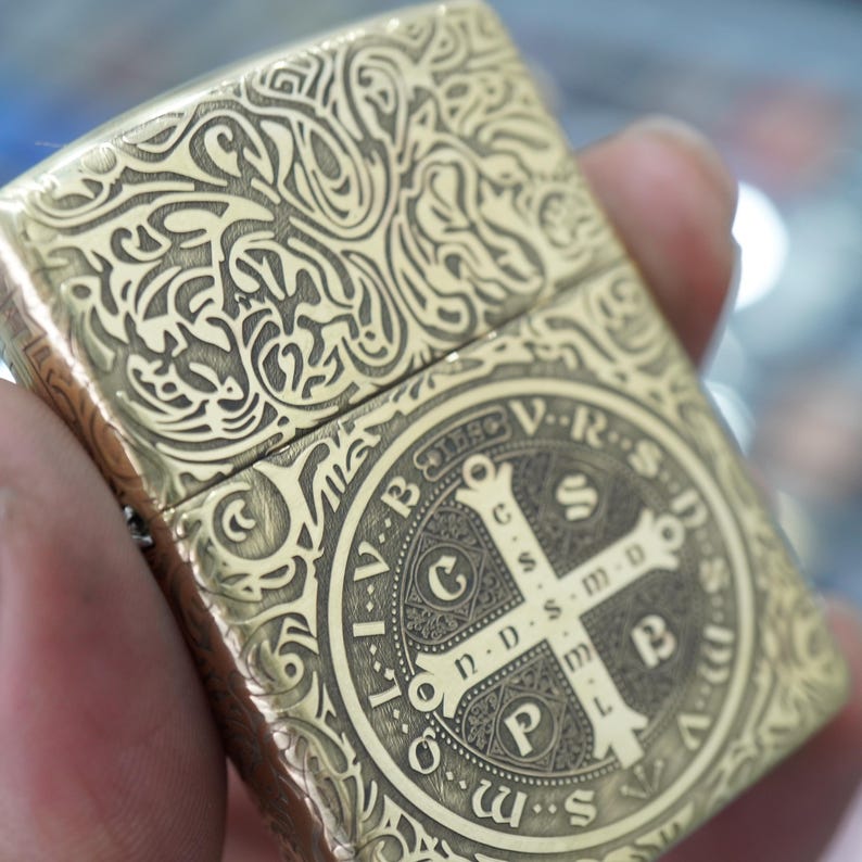 Zippo Custom , Constantine Lighters , Zippo Armor Brass Engraved by ...