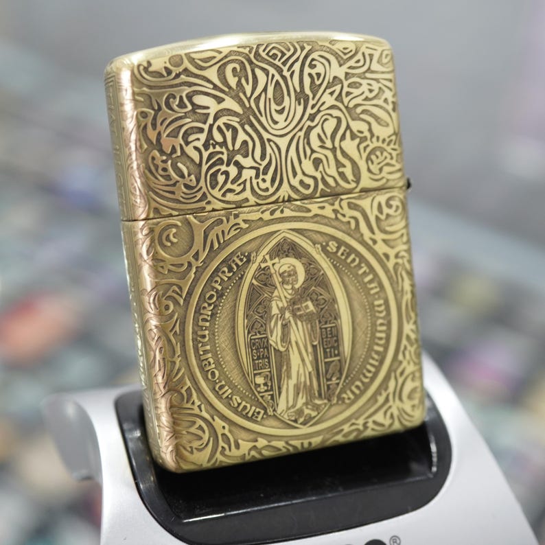 Zippo Custom , Constantine Lighters , Zippo Armor Brass Engraved by ...