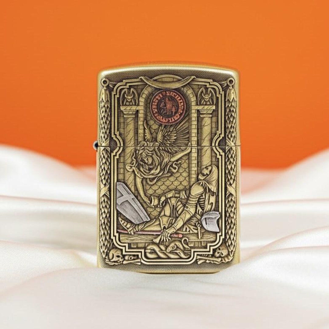 Zippo Medieval Engraved Lighter, Vintage Knight Engraved Zippo, Vintage ...
