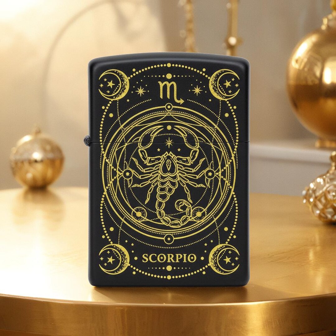 Personalized Scorpio Zippo Lighter, Custom Zodiac Engraved Lighter ...