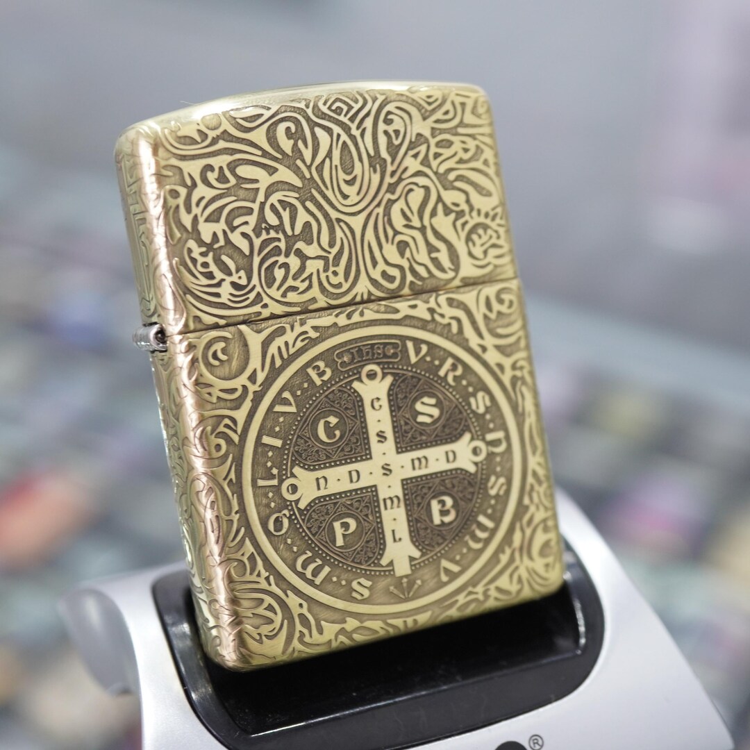 Zippo Custom , Constantine Lighters , Zippo Armor Brass Engraved by ...