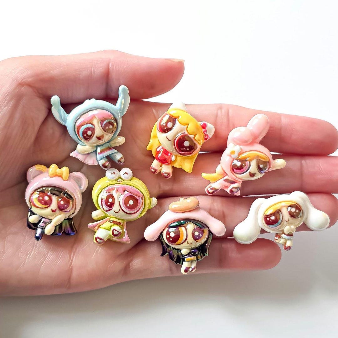 Powerpuff Girls Resin Charms: Kawaii DIY Decoden Accessories - Etsy