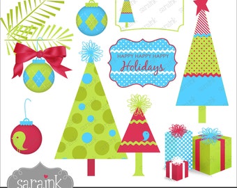 Christmas Tree Clip Art for Personal and Commercial Use INSTANT ...
