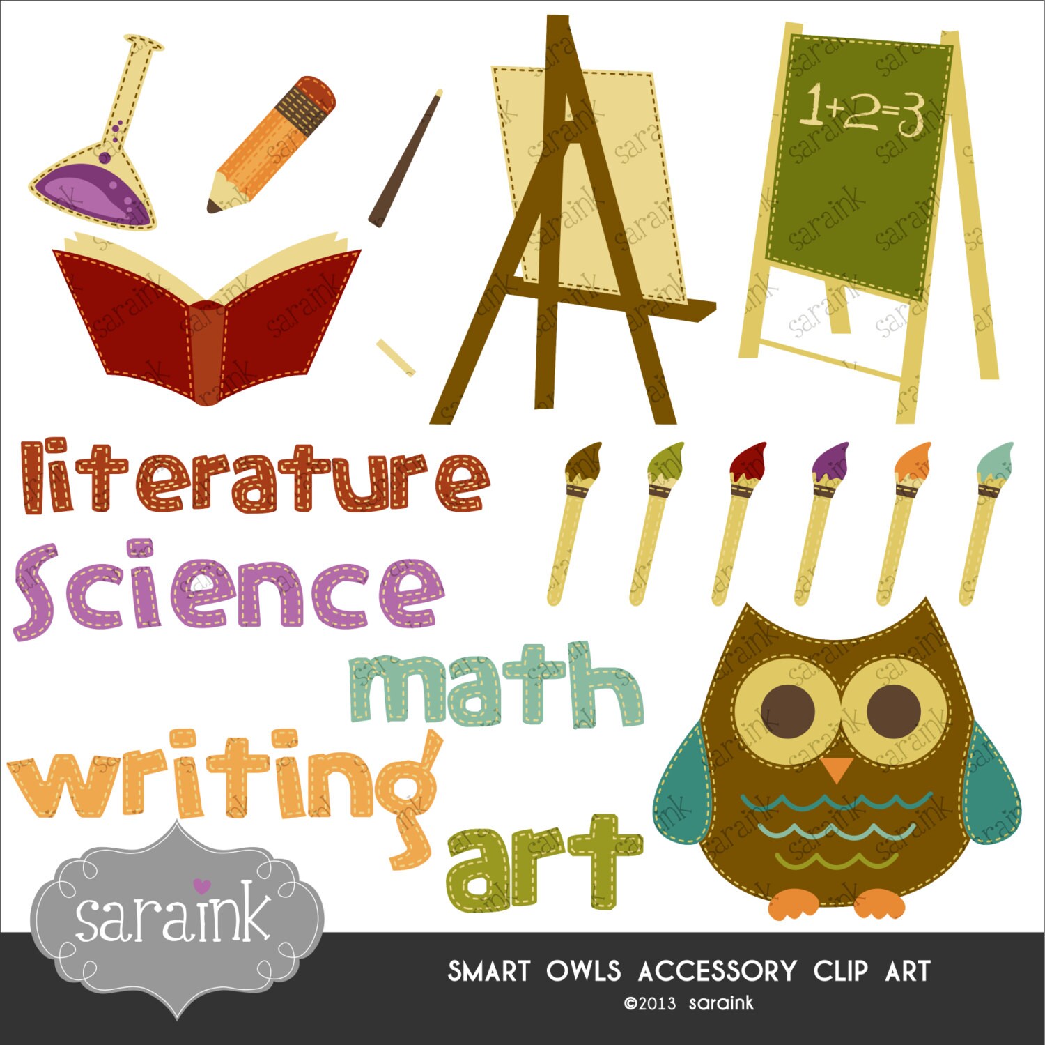 School Subjects Clipart Download Smart Owls Accessory Pack School ...