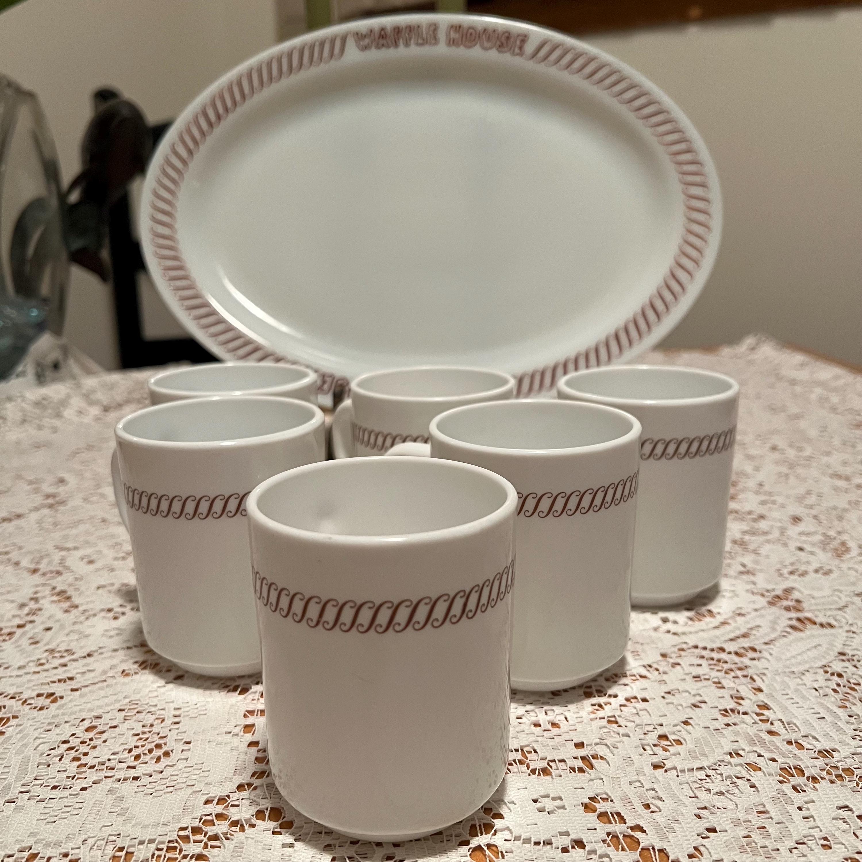 Vintage Waffle House 1960’s Milk Glass China Set,, Made in France and ...