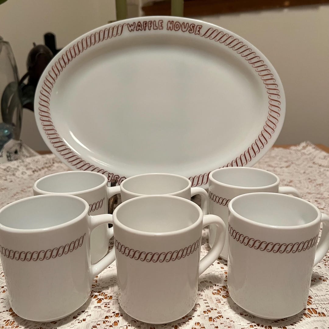 Vintage Waffle House 1960’s Milk Glass China Set,, Made in France and ...