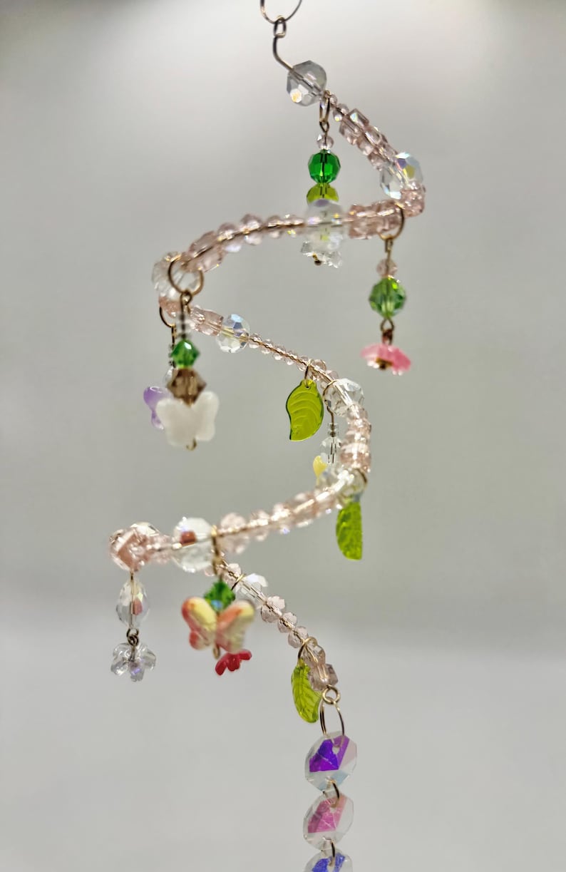 Fairy Garden Crystal Sun Catcher Spiral - Etsy