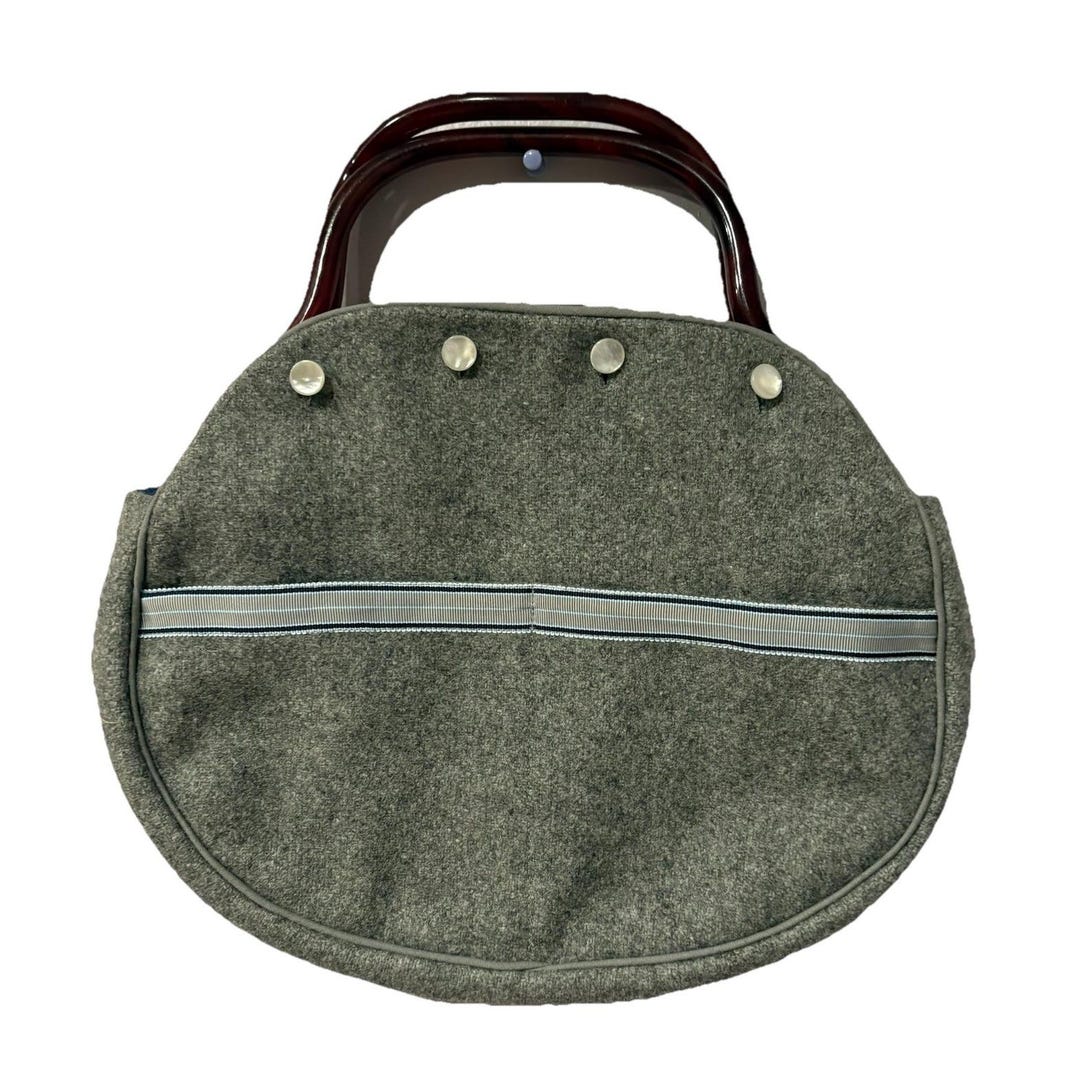 Vintage 1970s Delanthe Handbag W/ Lucite Handles 3 Interchangeable ...