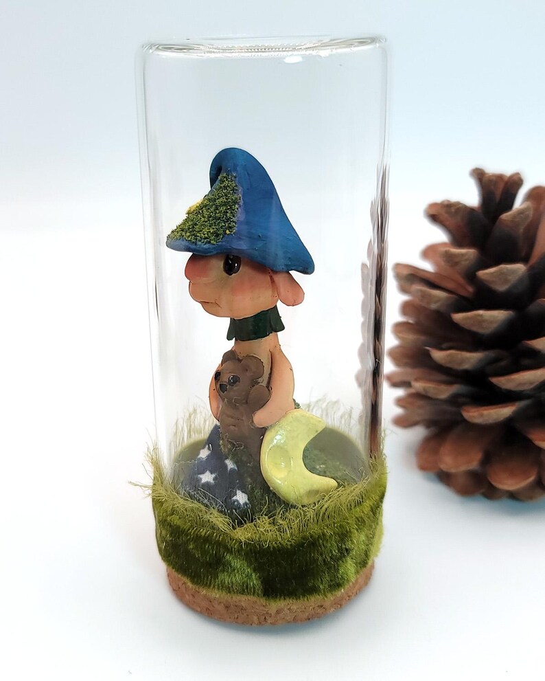 Nod - Sculpture in a Jar - Mosskin Original Polymer Clay - Etsy