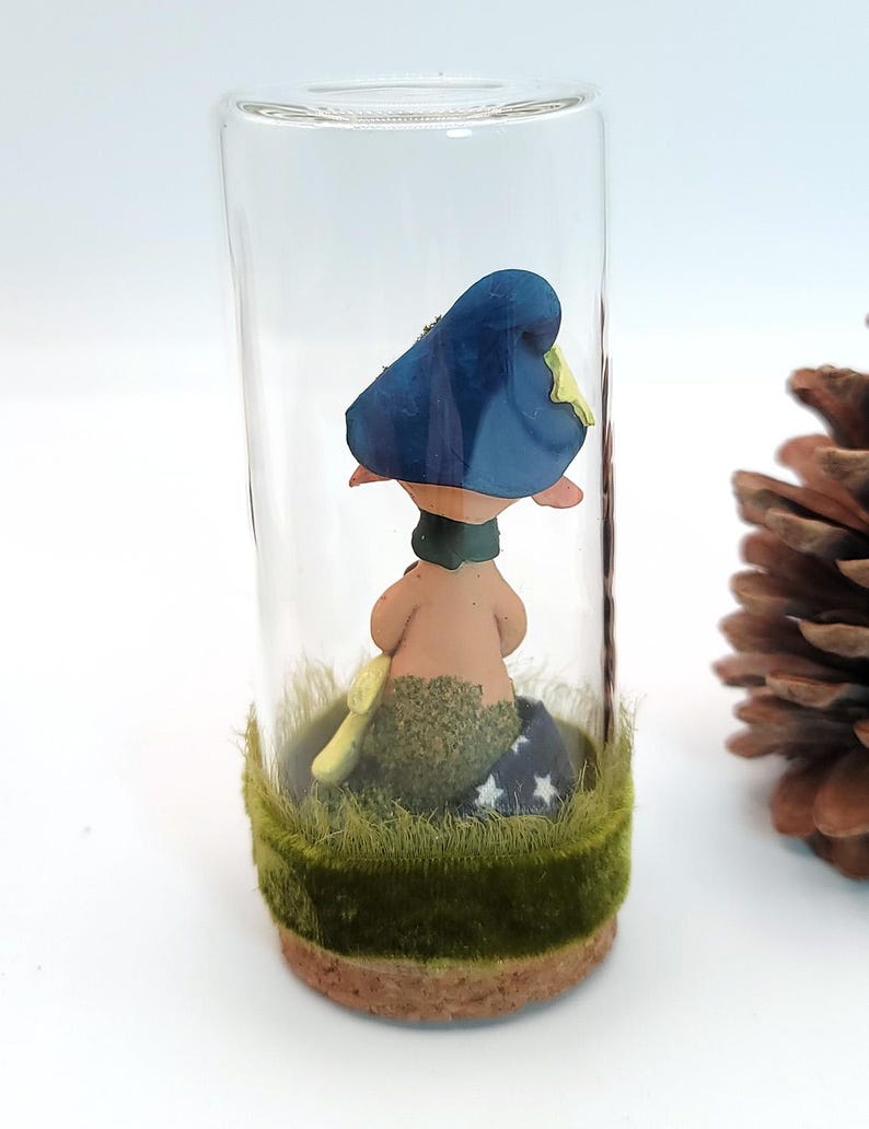 Nod - Sculpture in a Jar - Mosskin Original Polymer Clay - Etsy