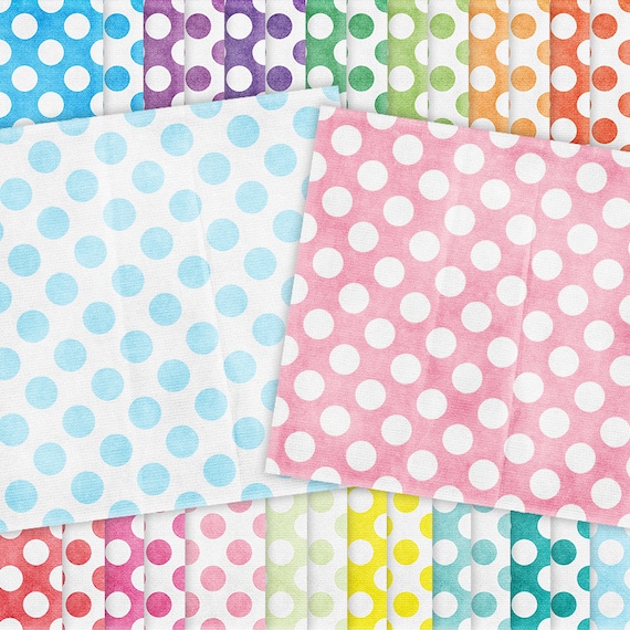 Dots Digital Scrapbook Paper Pack No 14-12x12 Embellishments Paper ...