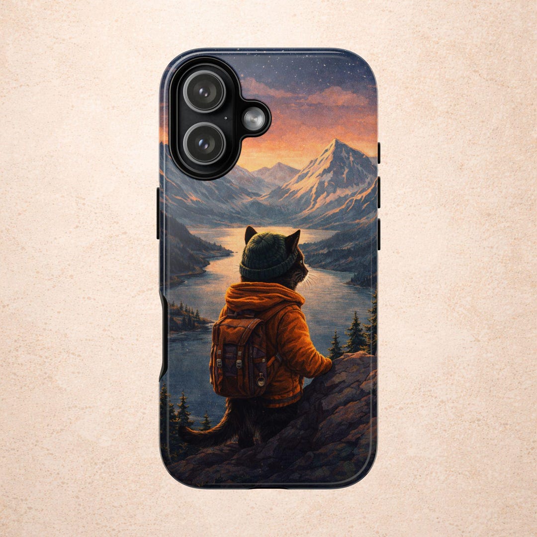 Adventure Cat Series - Valley Crossing iPhone Case, Travel Cat Phone ...