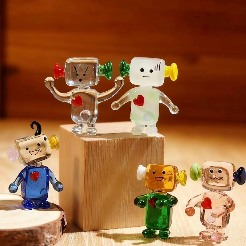 Robot Glass Ornament - Etsy UK
