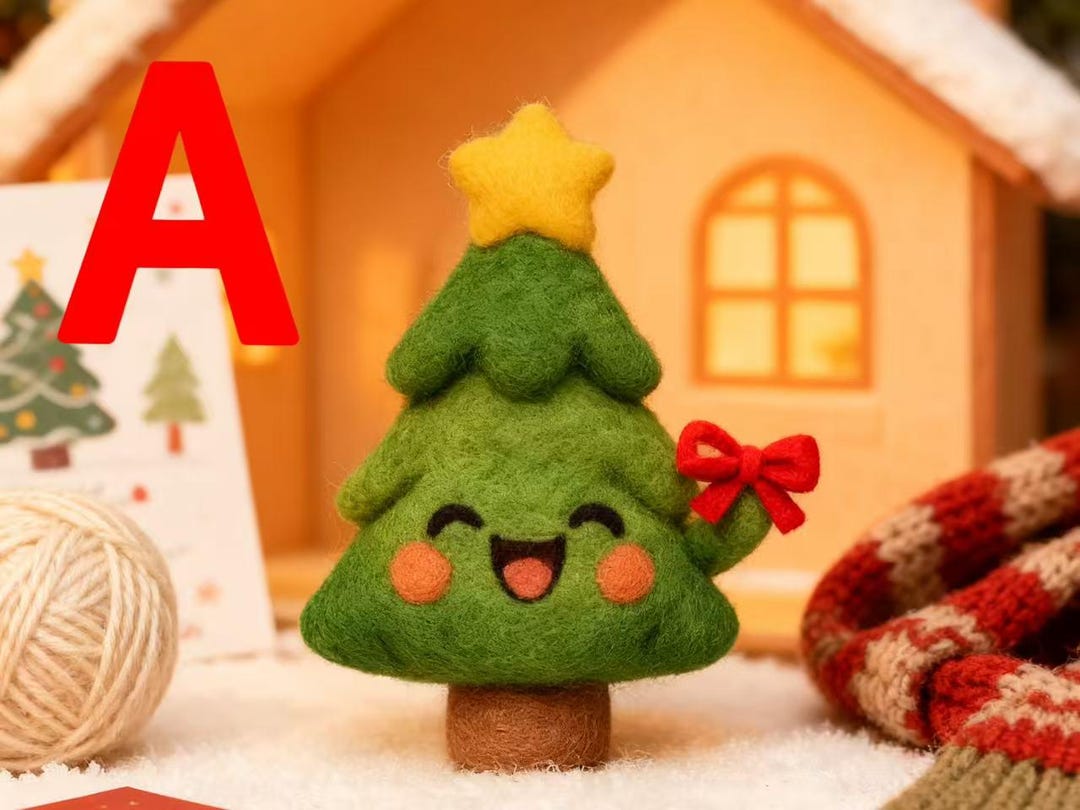 Handmade Wool Felt Christmas Tree Ornament — Christmas Home Decor - Etsy