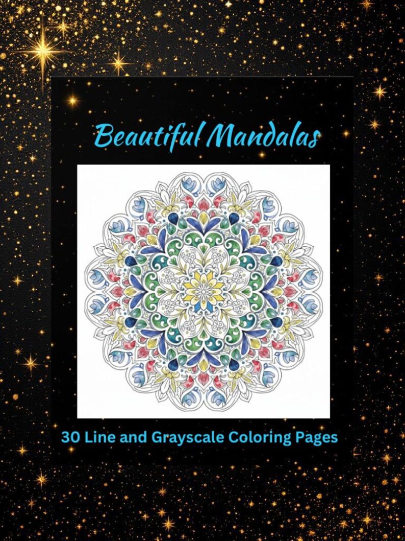Mandalas Coloring Pages: 30 Line Art Designs (downloadable PDF) - Etsy