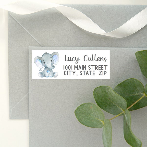 Elephant Labels - Etsy