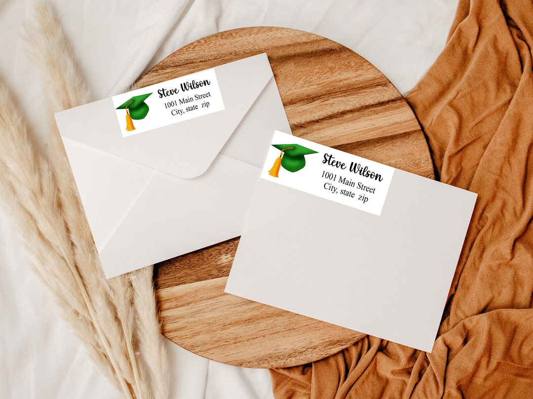 Graduation Return Address Labels Class of 2024 Return Address Stickers ...