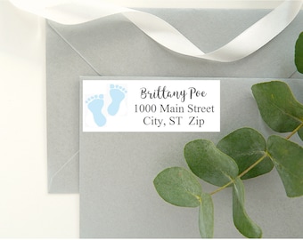 Baby Carriage Return Address Labels, Baby Shower Return Address Label ...