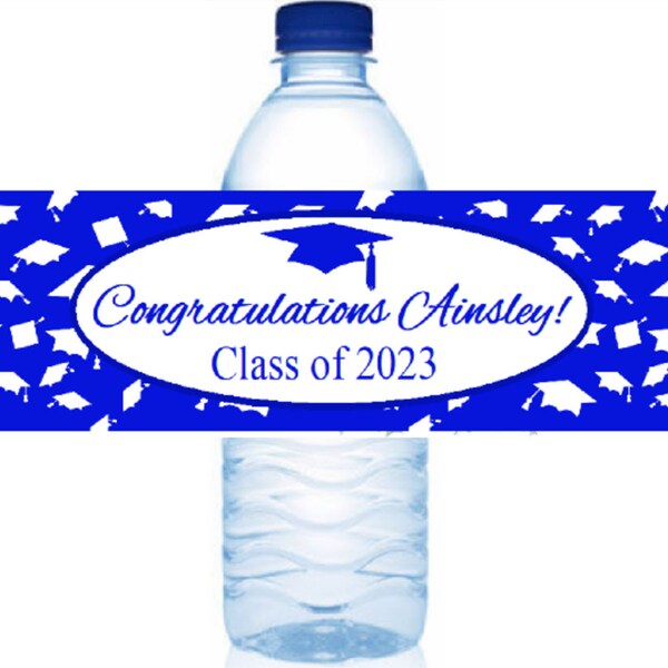 Graduation Water Bottle Label - Etsy