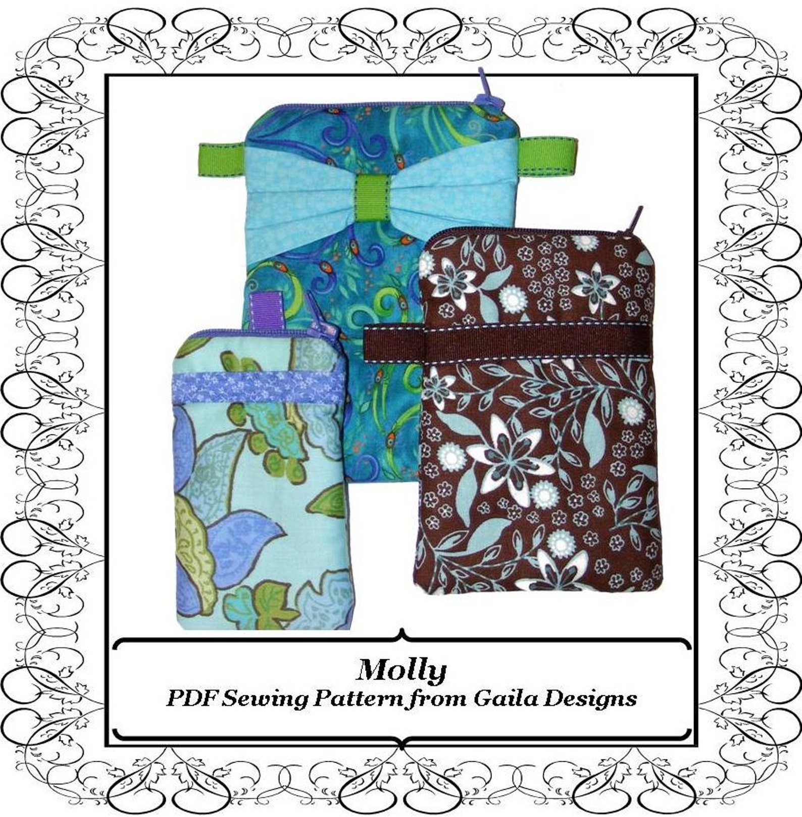 PDF Sewing Pattern, iPhone 4-7, iPhone 6+, 7+ and Other Gadget Case ...