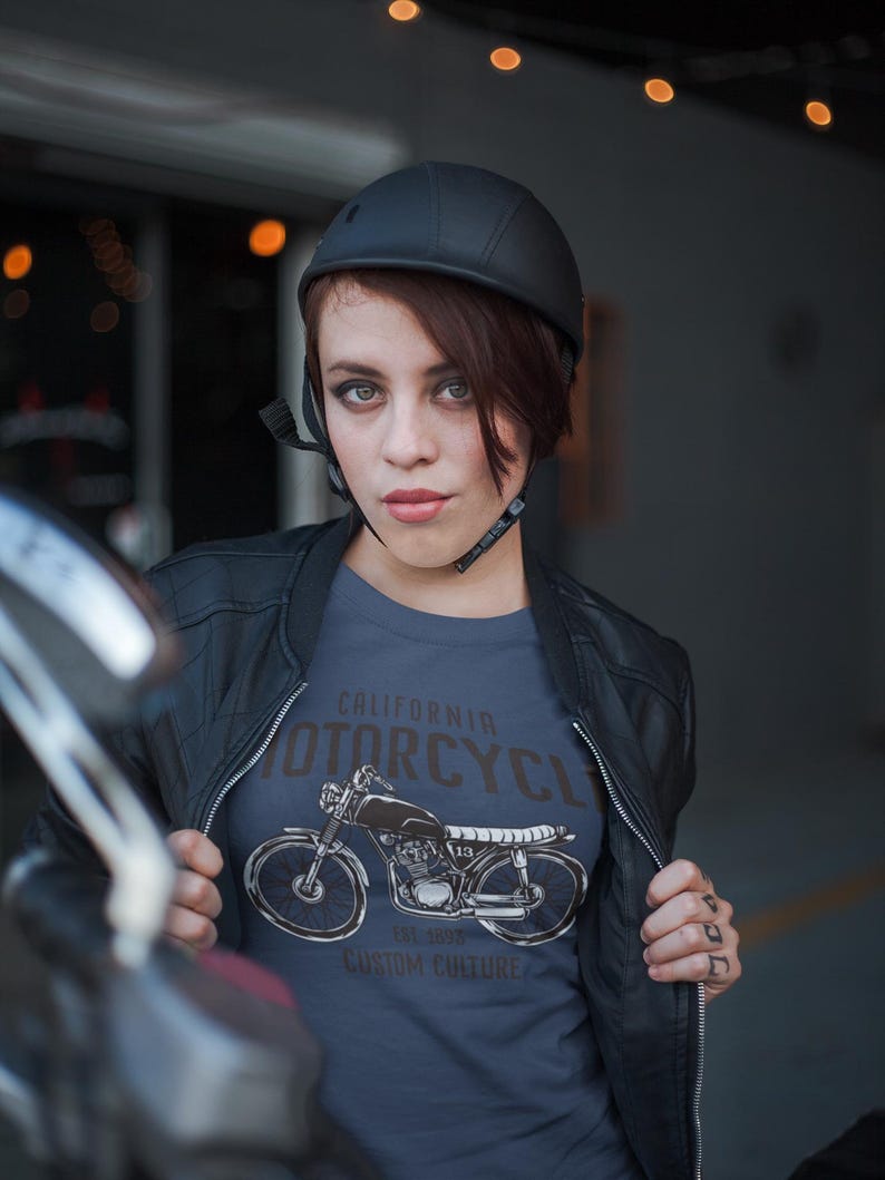 California Motorcycle Shirt | Vintage Biker Tee | Retro Cafe Racer ...