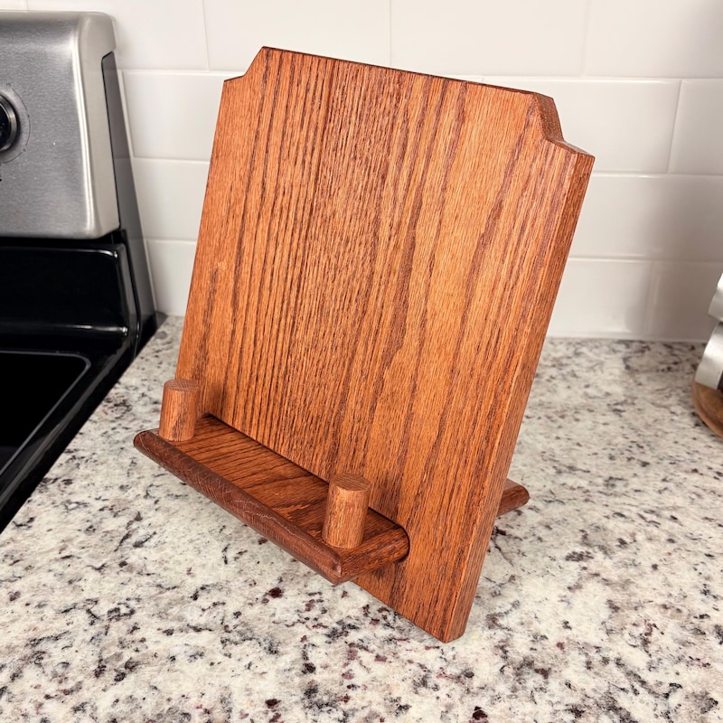 Wood Cookbook Stand - Etsy