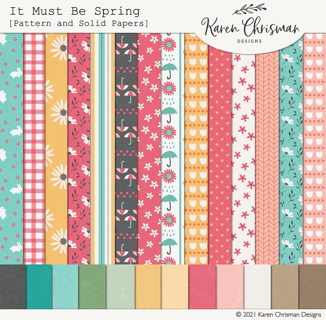 Spring Digital Papers for Crafts, Card Making, or Scrapbooking - Etsy