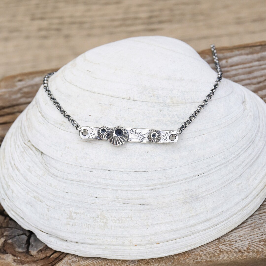 Barnacle Bar Necklace in Sterling Silver. Beach Texture Marine Biology ...
